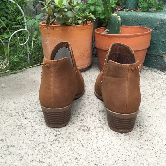 Shoes | Tan Cutout Booties | Poshmark